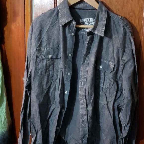 Eighty Eight | Shirts | Mens Eighty Eight Brand Distressed Button Up ...